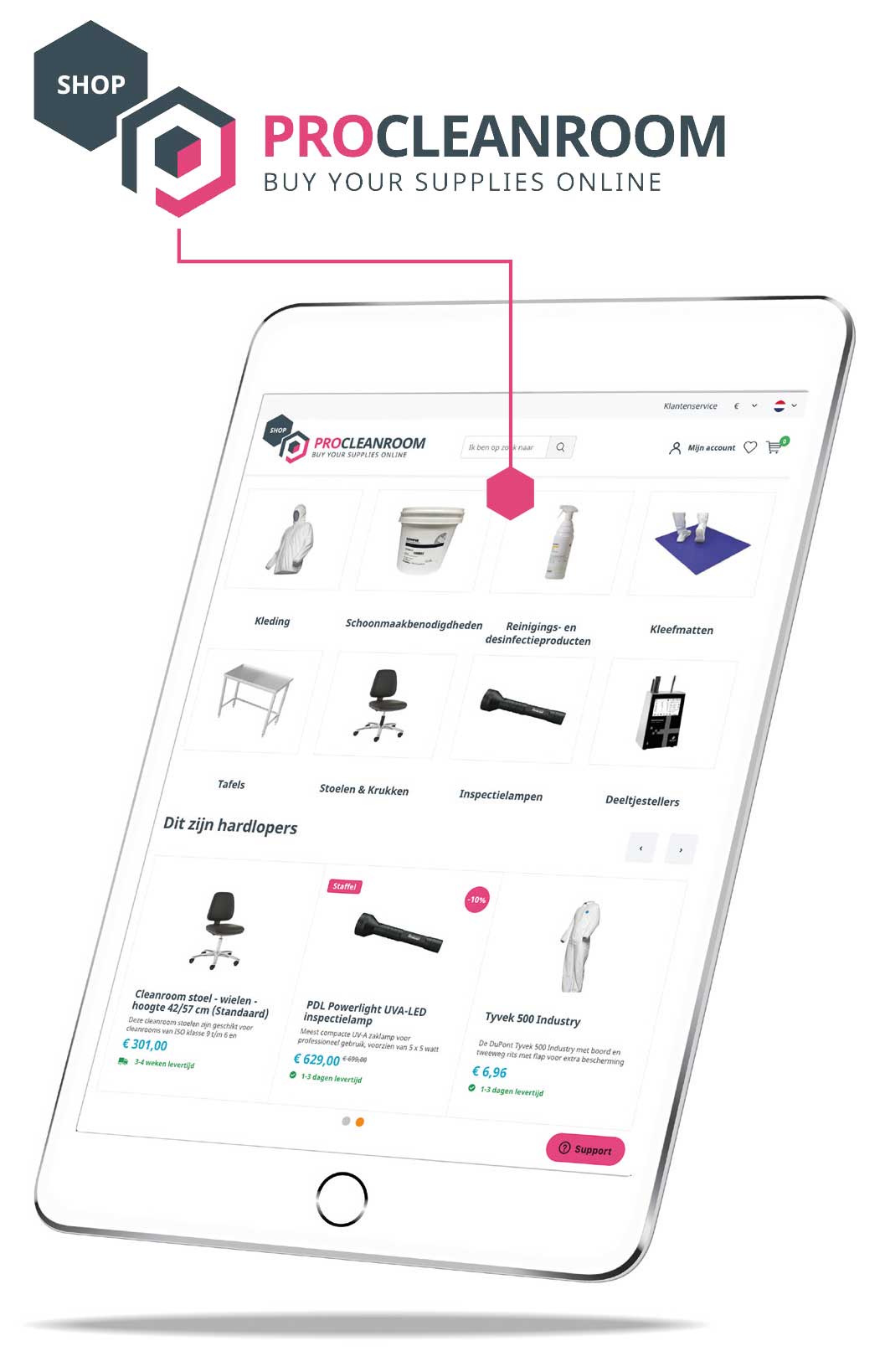 ProCleanroom accessoire en consumables webshop